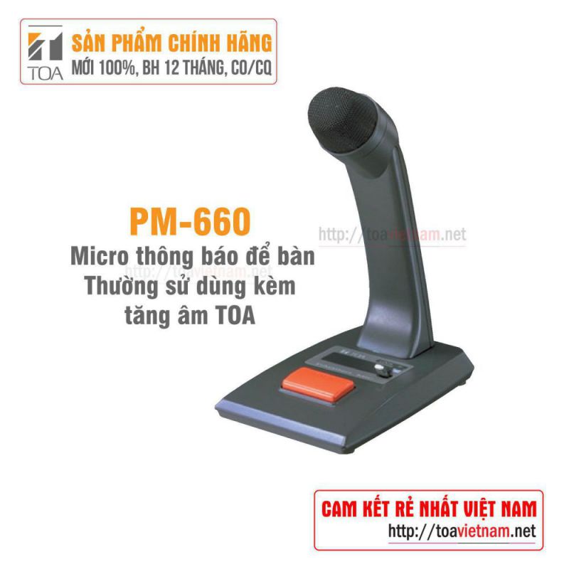 Micro thông báo: TOA PM-660 - toavietnam.net