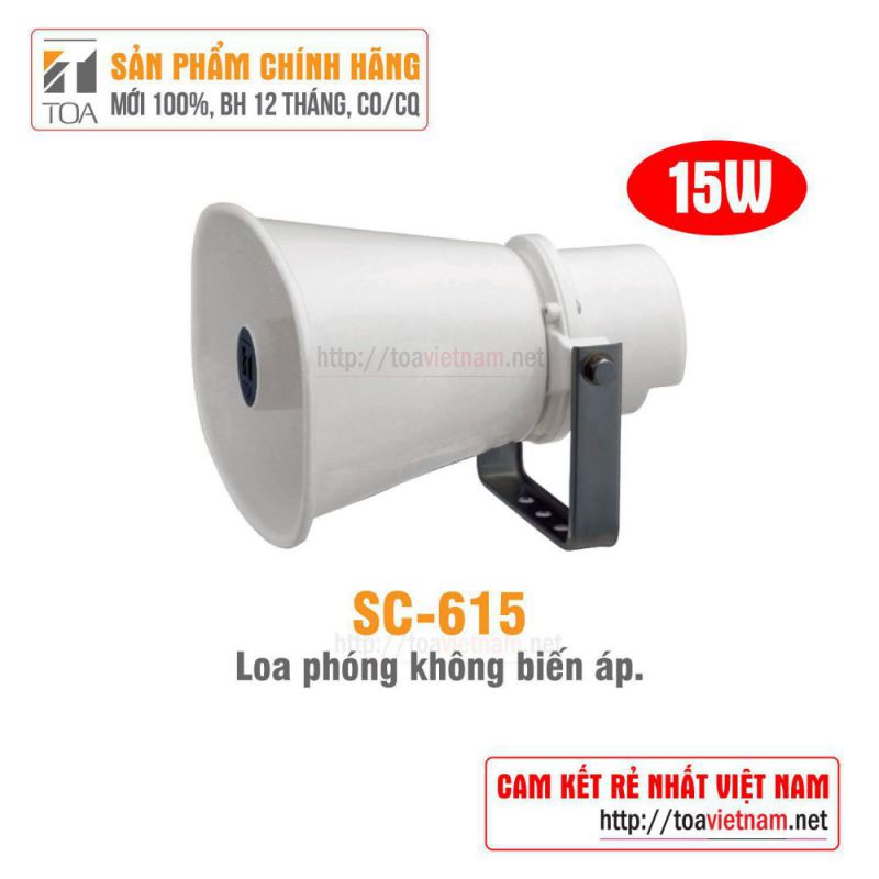 Loa nén 15W không biến áp: TOA SC-615 - toavietnam.net
