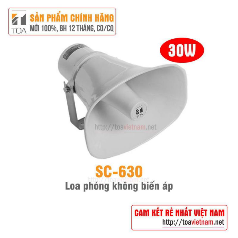 Loa nén 30W không biến áp: TOA SC-630 - toavietnam.net