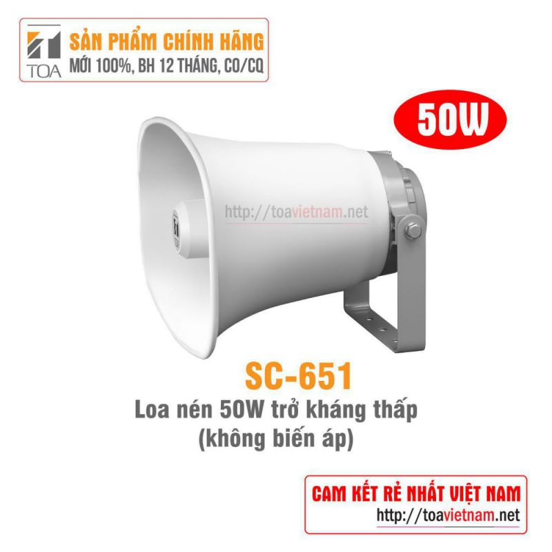 Loa nén 50W không biến áp: TOA SC-651 - toavietnam.net