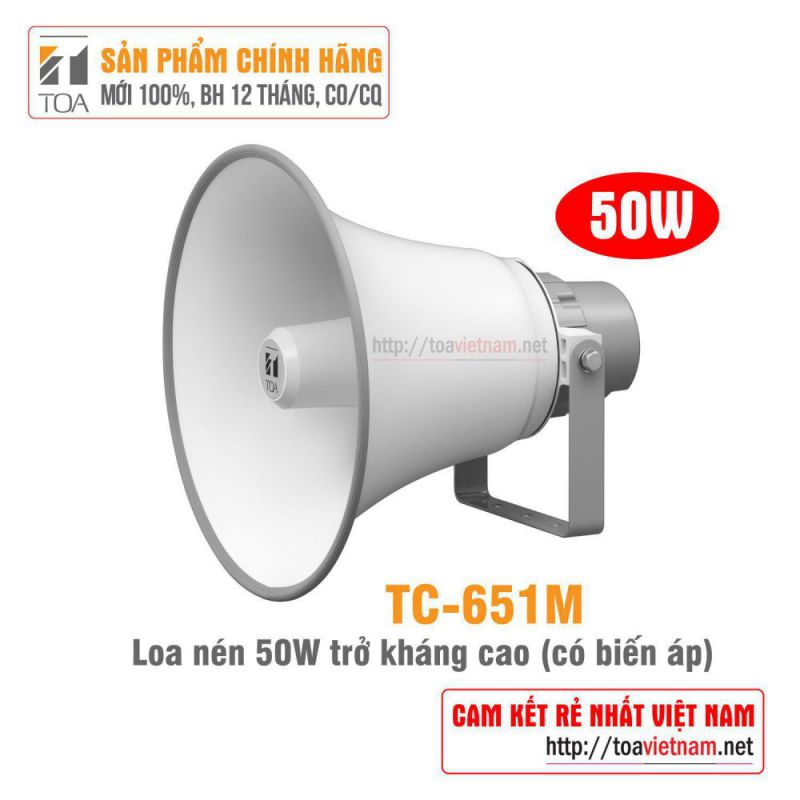 Loa nén 50W trở kháng cao: TOA TC-651M - toavietnam.net