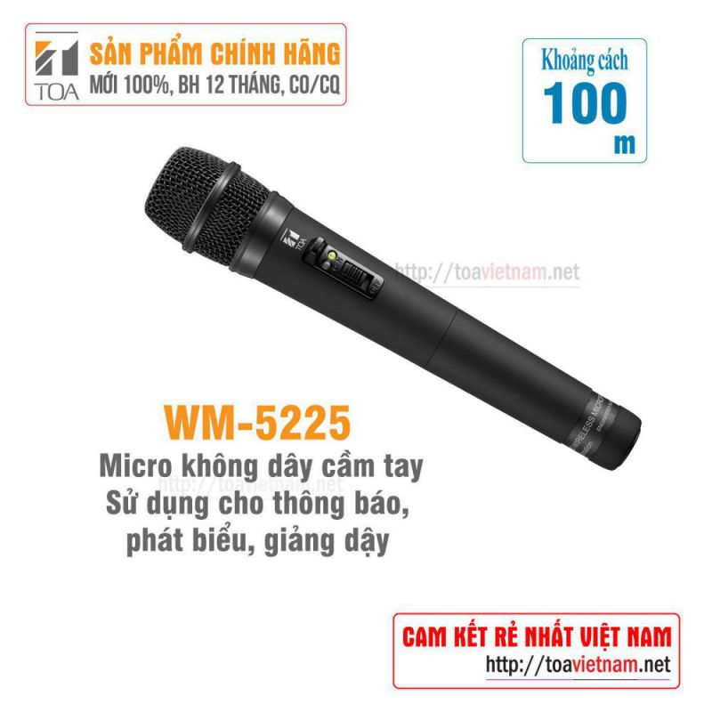 Micro không dây cầm tay UHF: TOA WM-5225 - toavietnam.net