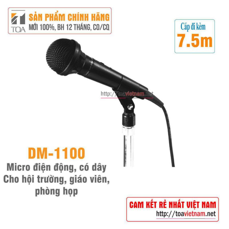 Micro cầm tay đơn hướng: TOA DM-1100